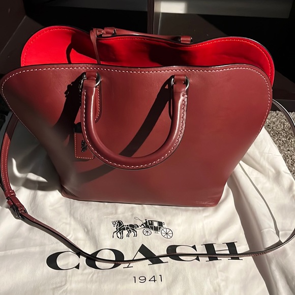 Coach | Bags | Coach 941 Dakotah Satchel 59132 Smooth Burgundy Leather ...